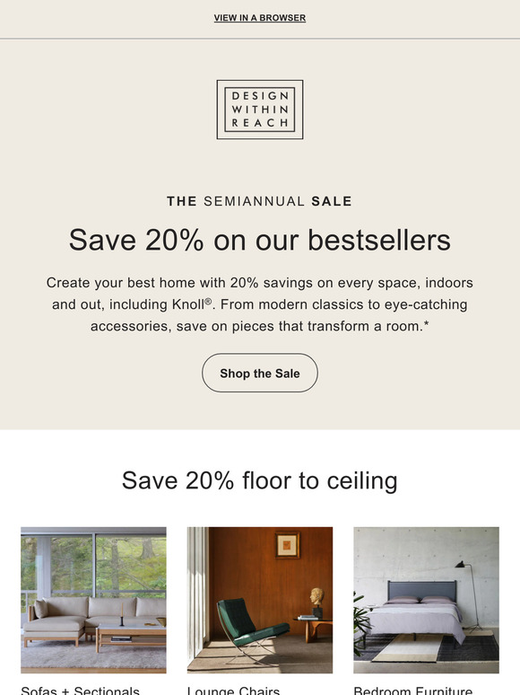 Design Within Reach Email Newsletters: Shop Sales, Discounts, and ...