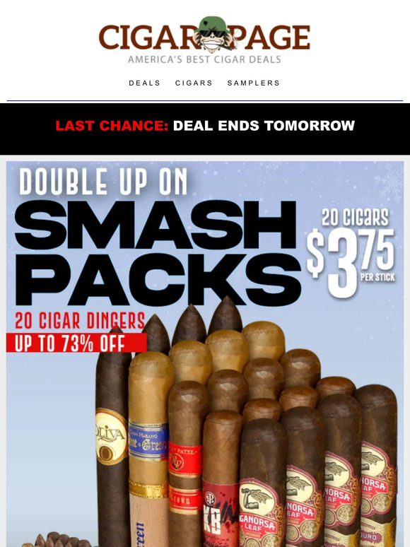 Cigar Page: Double dip. Deelish double decker 20-ct MAP busters | Milled