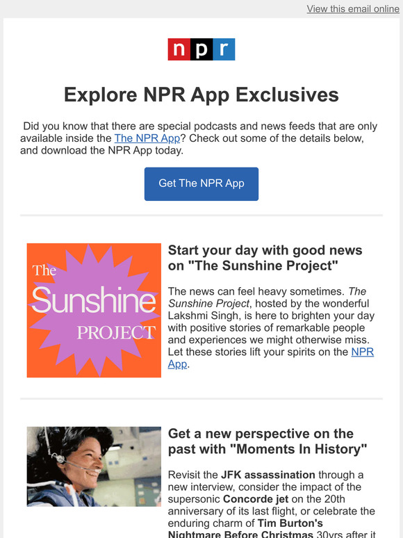 NPR: Get good news, curious history, and more with these NPR App ...