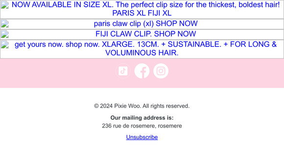 Pixie Woo: DISCOVER OUR NEW XL CLAW CLIPS💖 | Milled