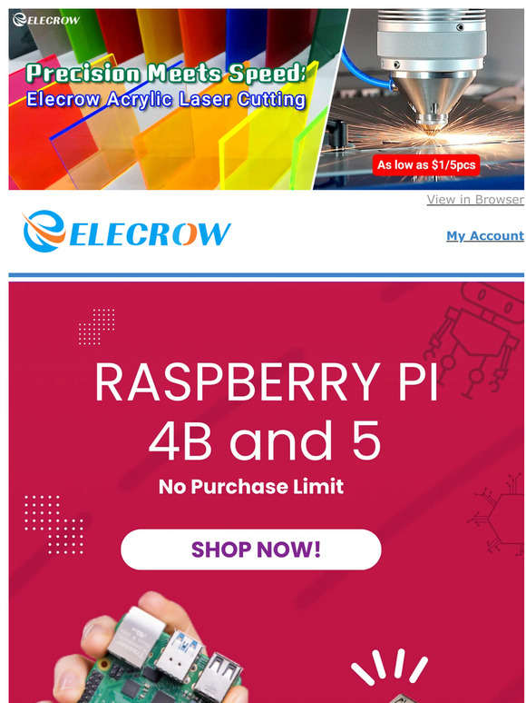 Elecrow: Raspberry Pi No Purchase Limit. Explore the Top Trends of the ...