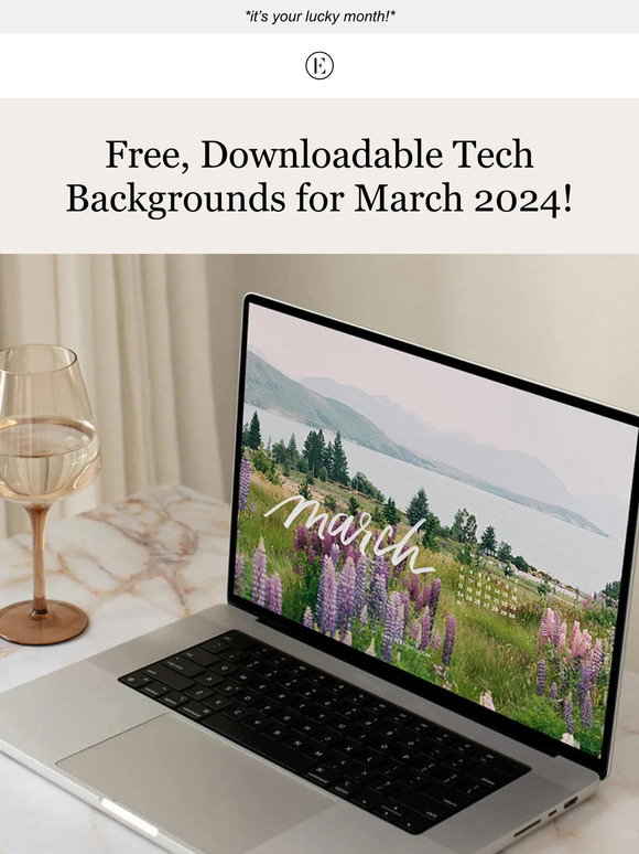 The Everygirl: Free, Downloadable Tech Backgrounds for April 2024! 💻 ...