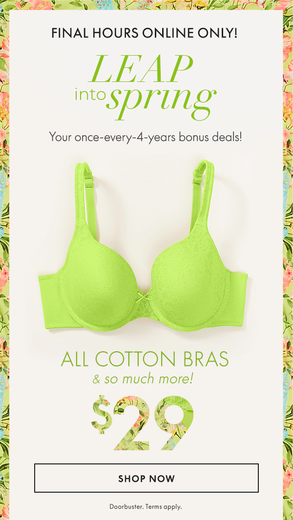 Lane Bryant: Your Leap Day treat! $29 cotton bras + *so* much more ...