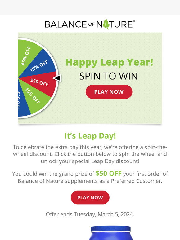 Balance of Nature: Leap Day Luck, Spin & Find Out! | Milled