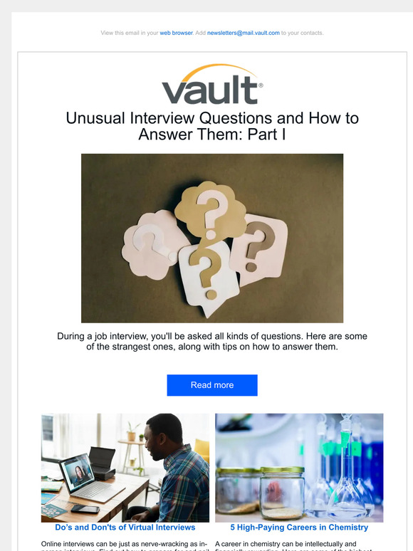 Vault: Tricky interview questions and how to answer them | Milled
