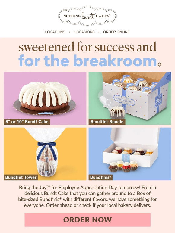 Nothing Bundt Cakes: Employee Appreciation Day is Tomorrow, 3/1! | Milled