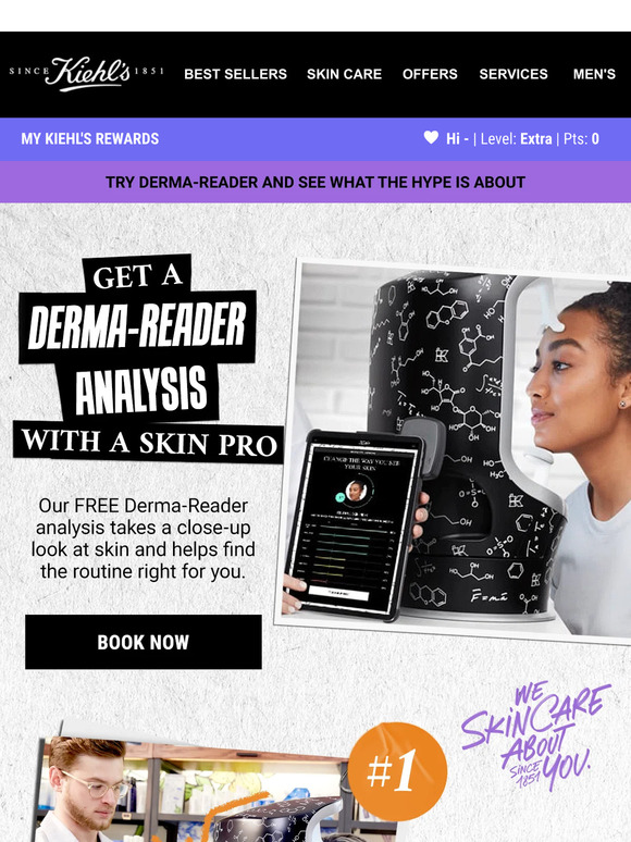 Kiehl's: —, Get a Skin Analysis With Derma-Reader 📸 | Milled