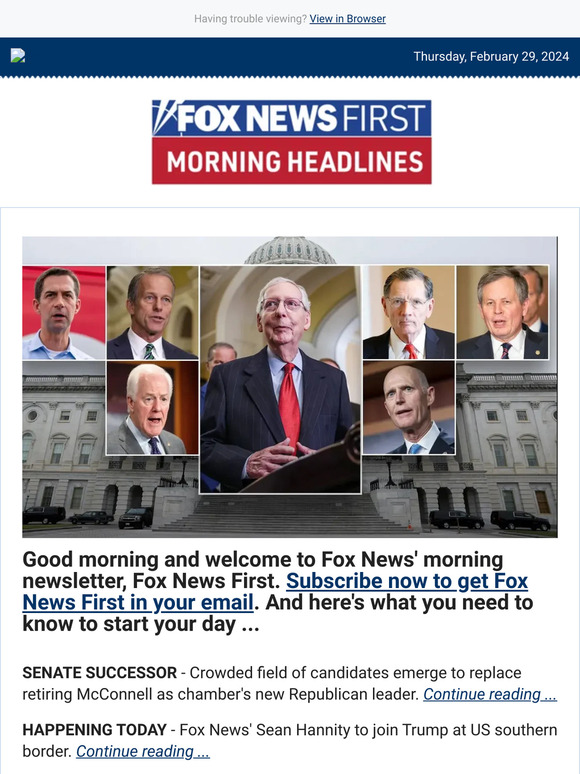 Fox News: Candidates emerge to replace McConnell | Milled