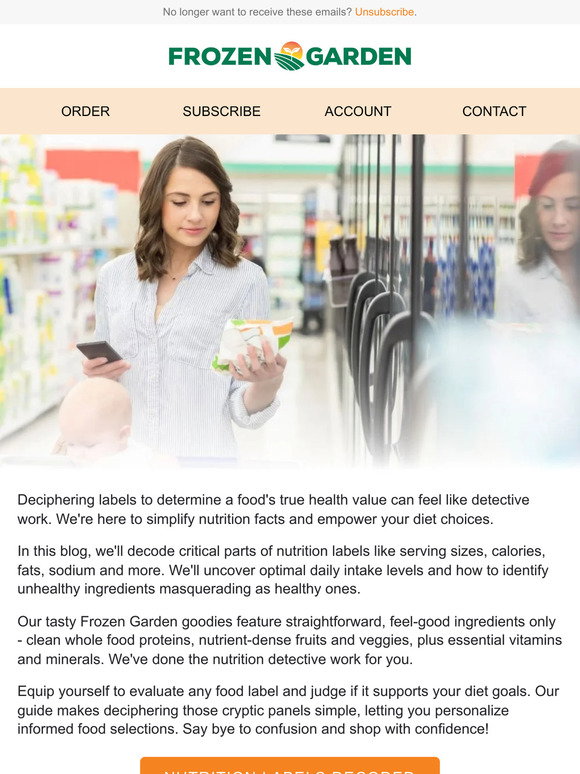 Frozen Garden: Do confusing nutrition labels leave you puzzled? | Milled