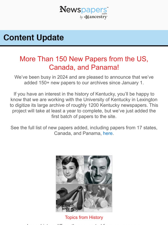 Newspapers.com: 150 new papers! | Milled