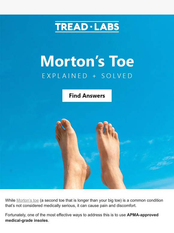 Tread Labs: Morton's Toe, Explained and Solved | Milled