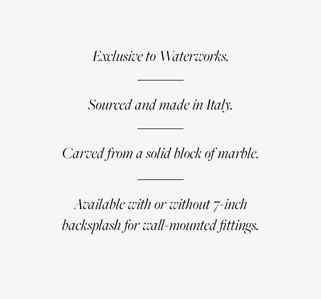 Waterworks: The Tellaro Floating Stone Sink | Milled