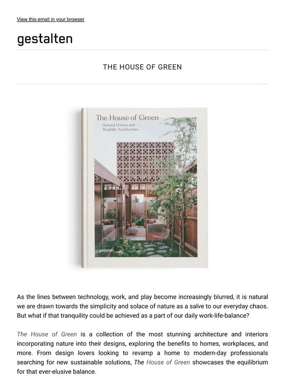 Gestalten: The House of Green – Natural Homes and Biophilic ...