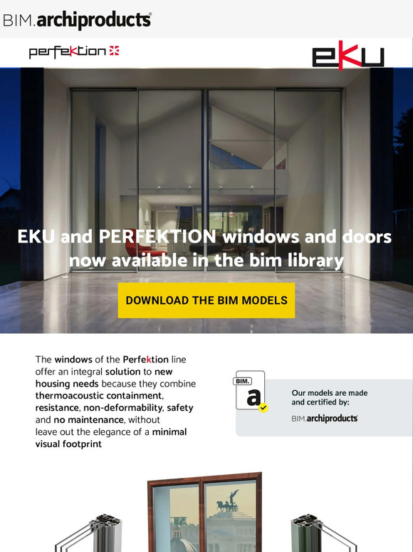 Archiproducts IT: Aluminium windows by Eku: download BIM files for your ...