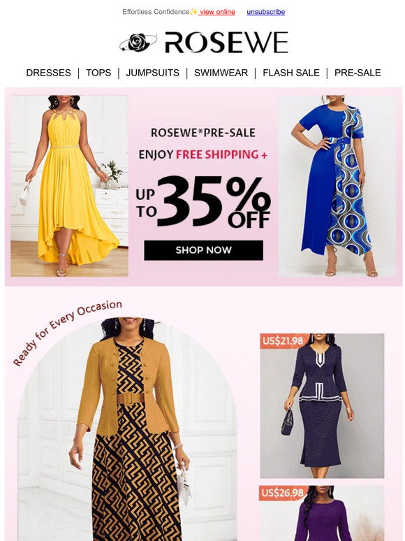 Rosewe Dresses For Church