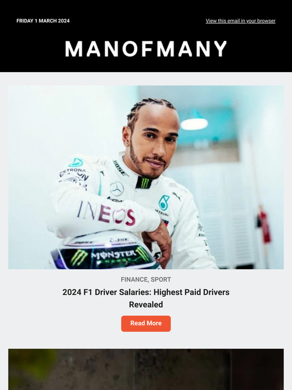 Man of Many: 2024 F1 Driver Salaries: Highest Paid Drivers Revealed ...