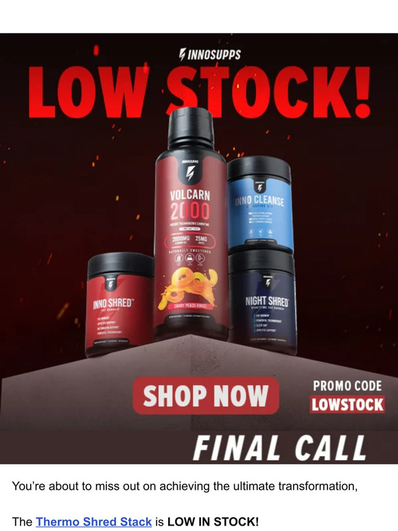 Inno Supps: ⏰ Time's Running Out: The Thermo Shred Stack is Nearly Gone! | Milled