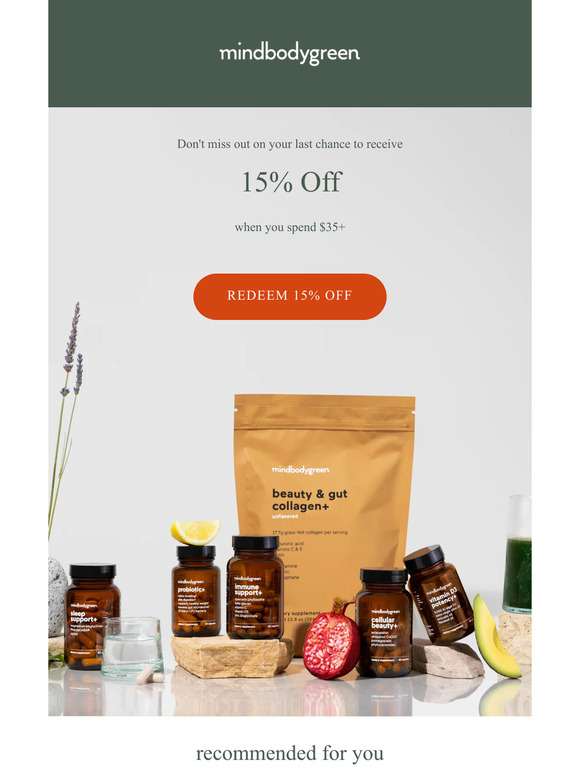 mindbodygreen: 15% off is expiring! | Milled