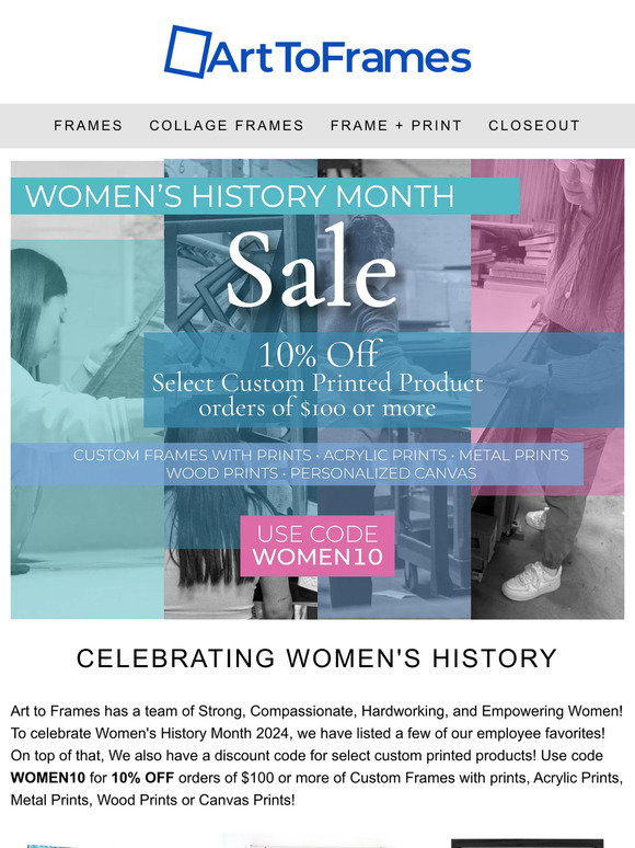 Art to Frames: 🎉Celebrate Her Legacy: Women's History Month Sale Starts ...