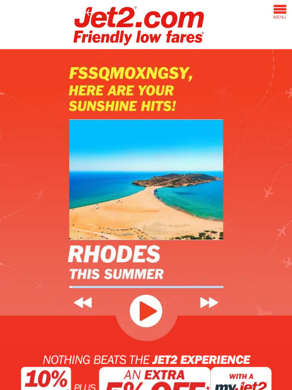 Jet2.com: —, here are your sunshine hits! | Milled