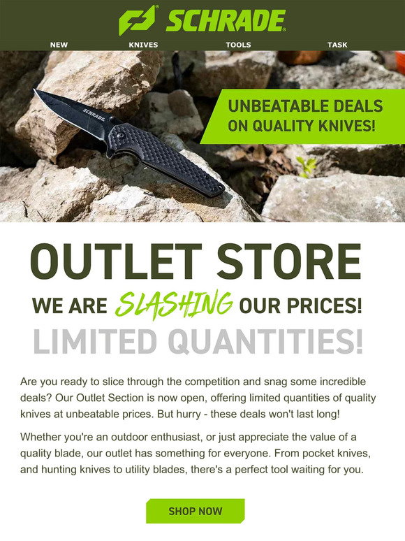 Schrade: Slash Prices at the Schrade Outlet Sale - Hurry, While ...
