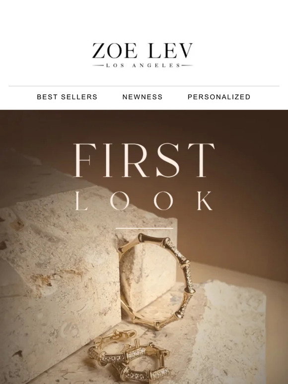 Zoe Lev Jewelry: FIRST LOOK | Diamond Bamboo Set | Milled
