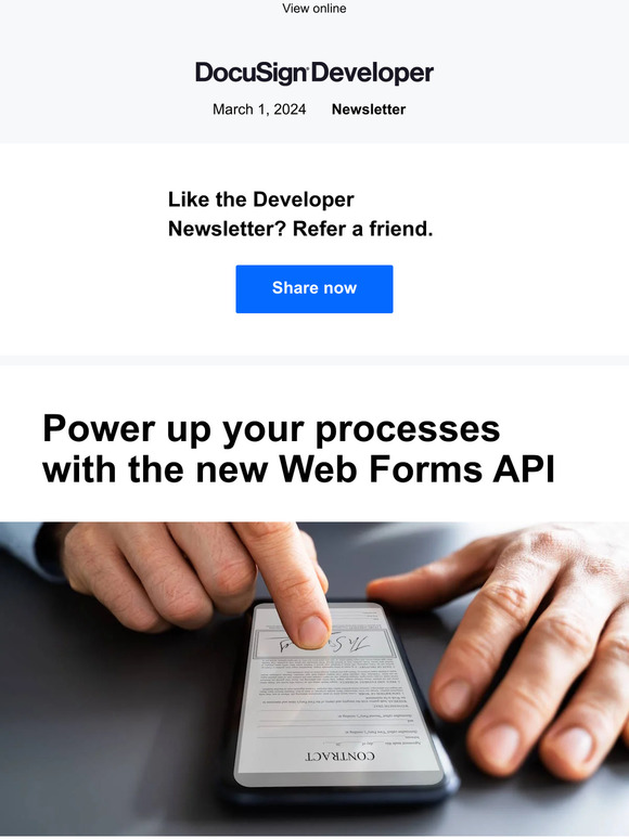 DocuSign: Manage automated data collection with the Web Forms API! | Milled