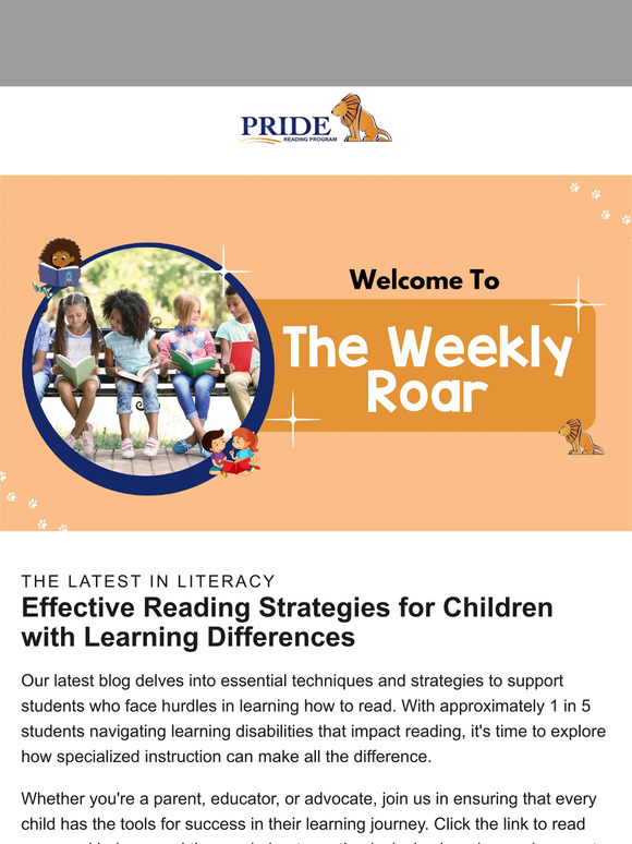 PRIDE Reading Program: The Weekly Roar 🦁 Reading Strategies for ... PRIDE Reading Program: The Weekly Roar 🦁 Reading Strategies for ...