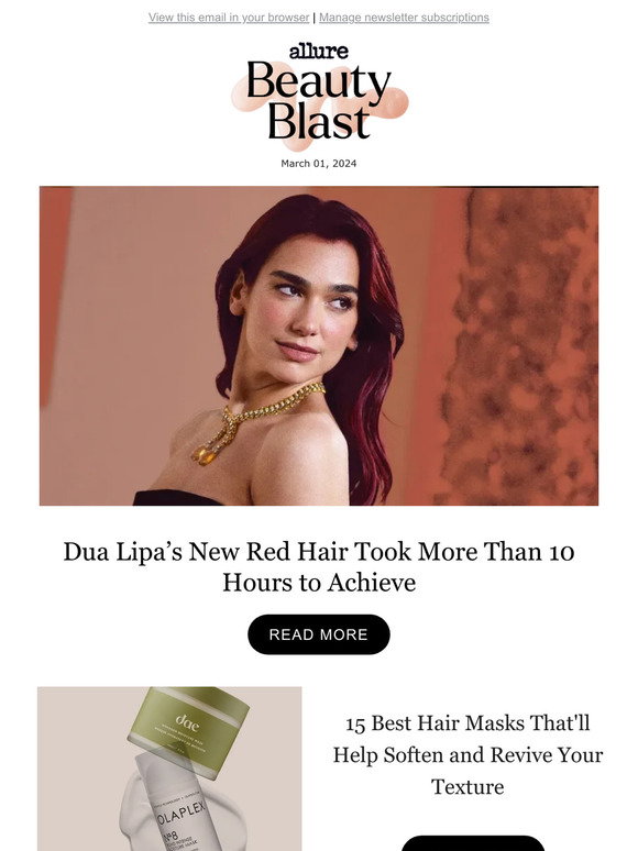 Allure: Dua Lipa’s New Red Hair Took More Than 10 Hours to Achieve | Milled