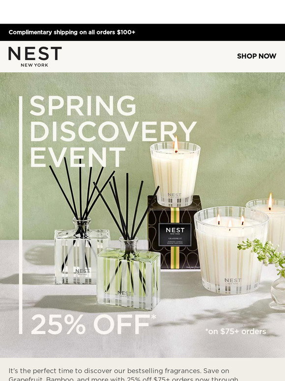 NEST: Shop the Spring Discovery Event: 25% Off | Milled