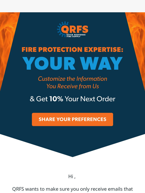 Quick Response Fire Supply: Customize Your QRFS Experience & Get 10% OFF! | Milled