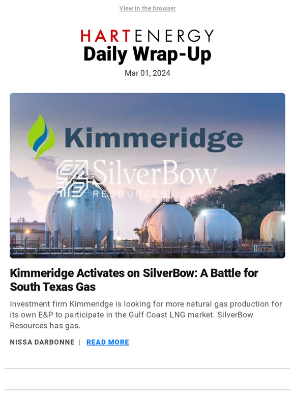 Hart Energy: Daily Wrap-Up: Kimmeridge Activates on SilverBow: A Battle ...