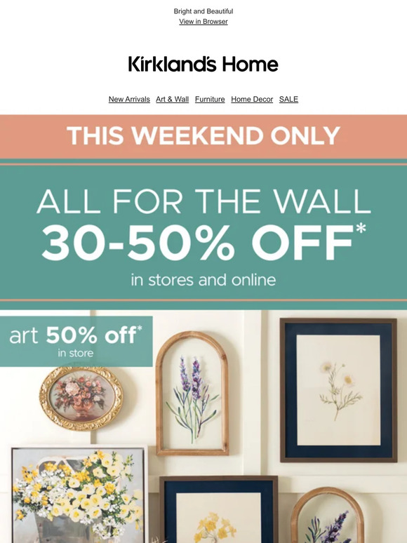 Kirkland's: On Sale: All Art & Wall Decor 30-50% OFF | Milled