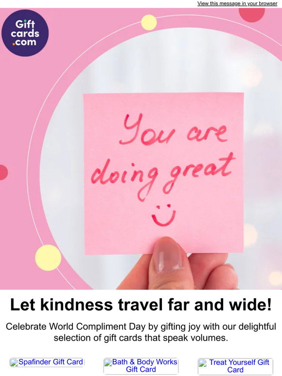 Giftcards: Compliments Unleashed: Gift Cards for a World of Joy! | Milled