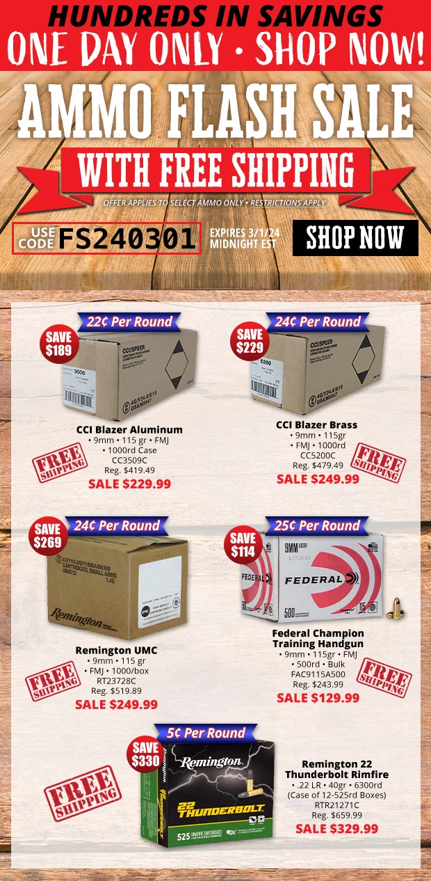 Natchez Shooters Supplies: 🚨 1 Day Only Ammo Flash Sale with Free ...