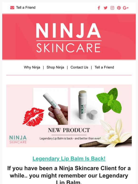 Ninja Skincare: Legendary Lip Balm is BACK! And Better Than Ever! 👄👄👄 ...