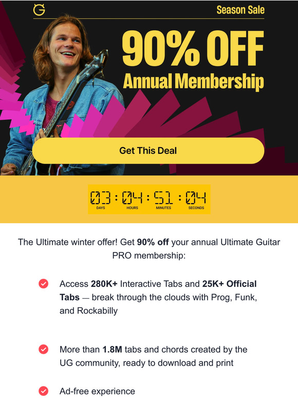 Ultimate Guitar Originals: 💥 Get 90% off UG PRO! | Milled