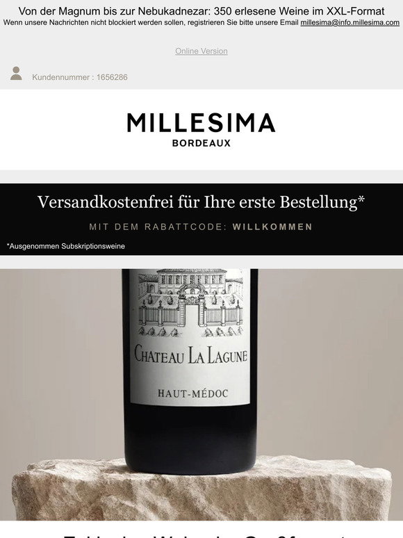Millésima: Neu: Exklusiver Großflaschen-Sale | Milled