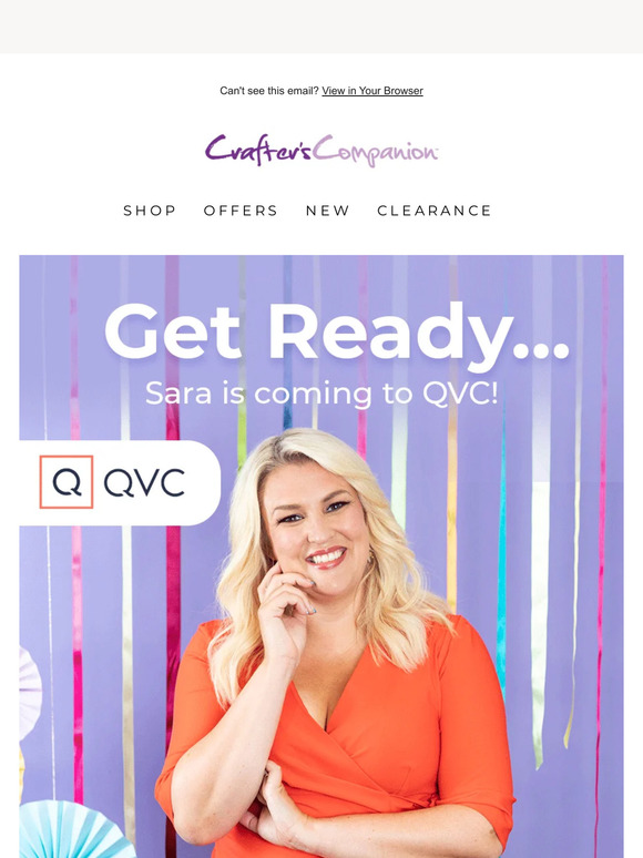 Crafter's Companion: Get ready, Sara is coming to QVC! | Milled