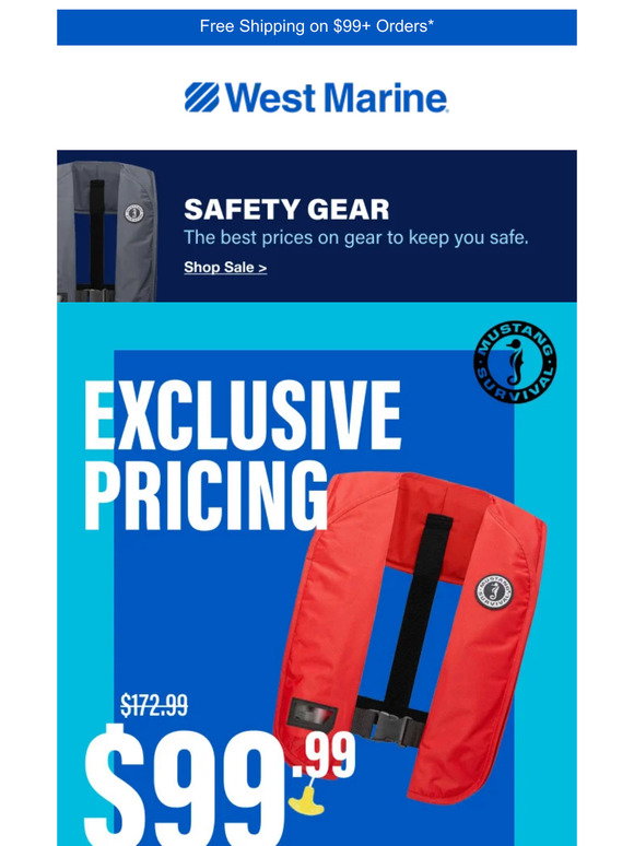West Marine: Exclusive pricing on Mustang Survival safety gear. Only at ...