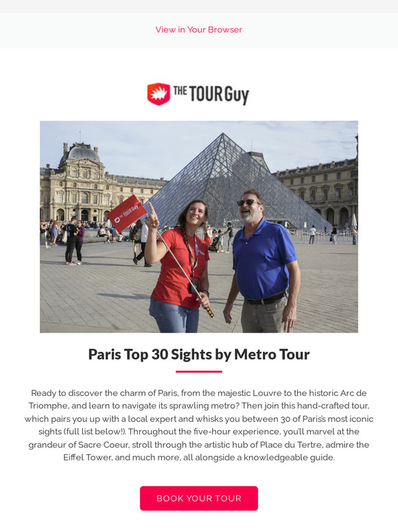 The Tour Guy: NEW TOUR ALERT: Paris Top 30 Sights by Metro Tour | Milled