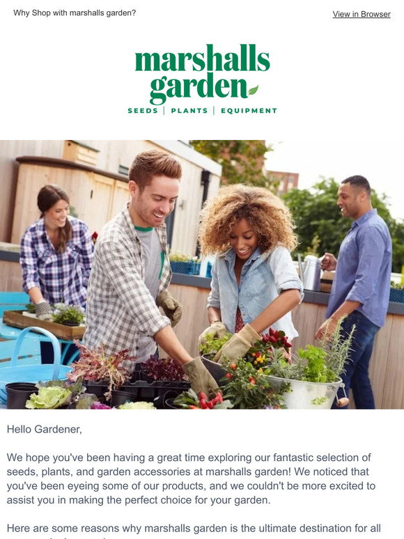 Marshalls Seeds: Hey Gardener, We’re here to help! | Milled