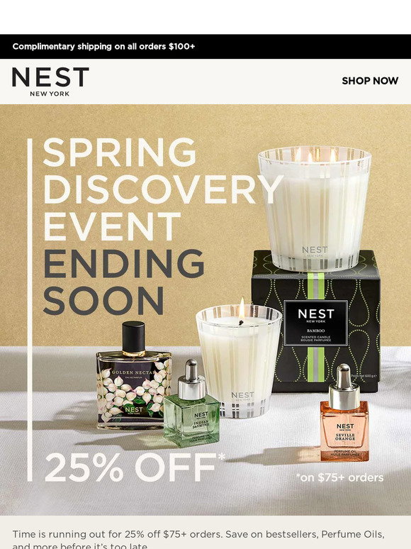 NEST: 25% ends tomorrow | Milled