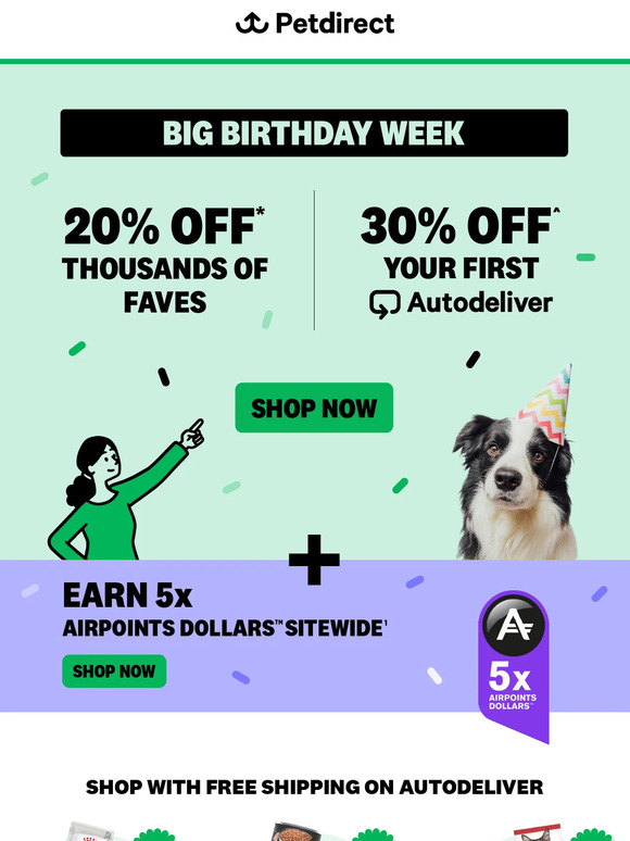 Pet Direct: 30% OFF Your First Autodeliver + 20% OFF 1000's of Faves ...