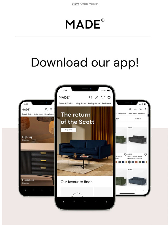Made.com: Have you downloaded the MADE app? | Milled