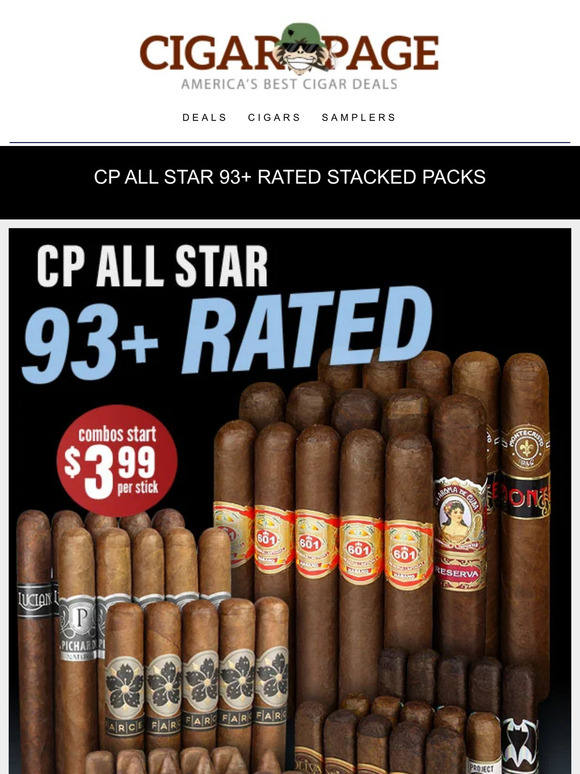 Cigar Page: 93+ Rated Stacked Packs are back - $3.99 per cigar | Milled