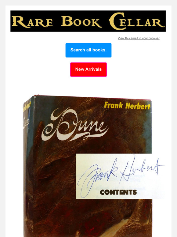 Rare Book Cellar: ⚡Today⚡Signed Frank Herbert Dune 4 by Hemingway ...