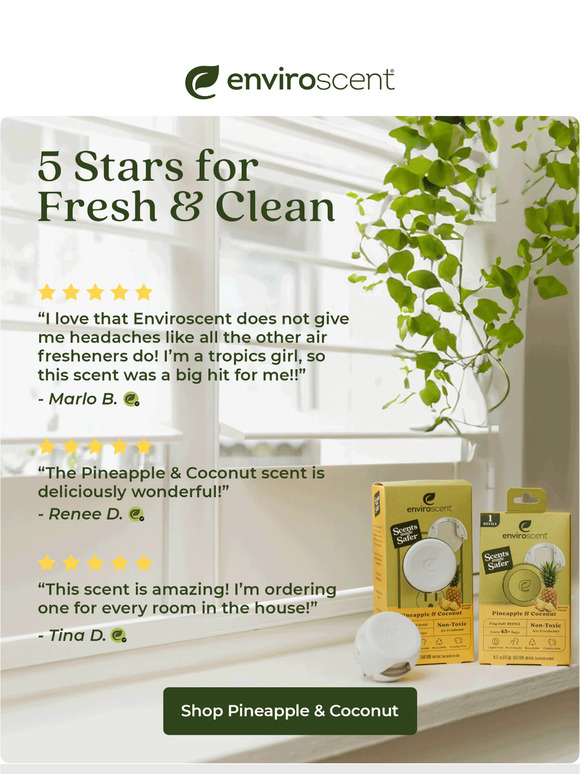 Enviroscent: Customers LOVE Pineapple & Coconut! | Milled