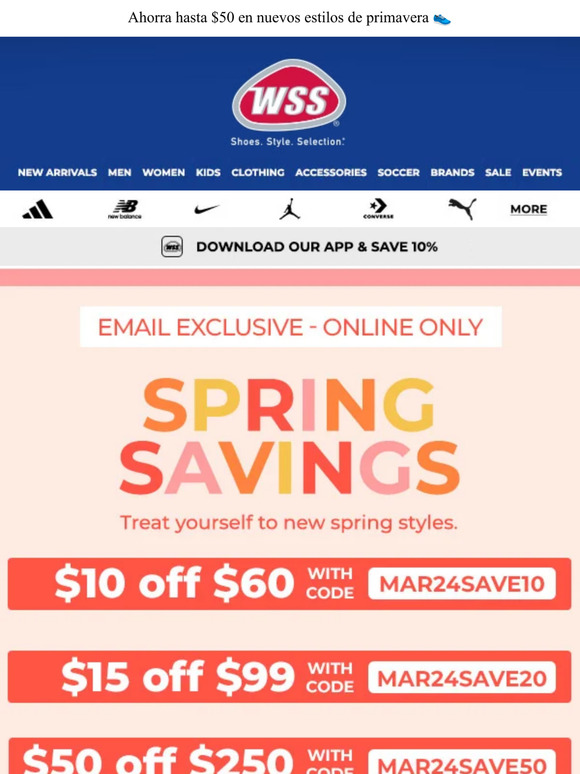 WSS: Save Up to $50 on New Spring Styles 👟 | Milled