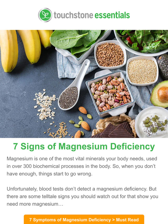 Touchstone Essentials: 🛑 7 Signs You Are Magnesium-Deficient… | Milled